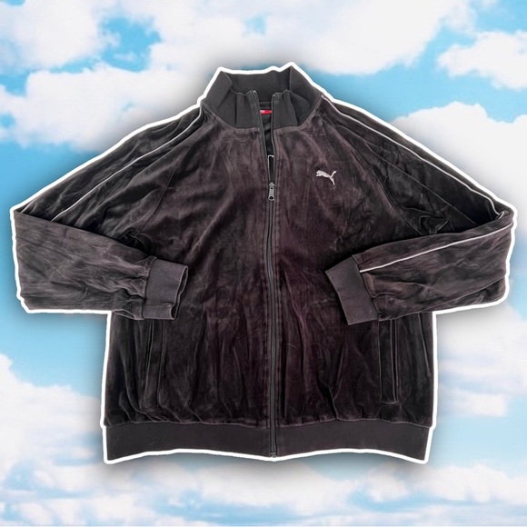 Puma | Jackets & Coats | Puma Y2k Vintage Velour Track Jacket Brown ...
